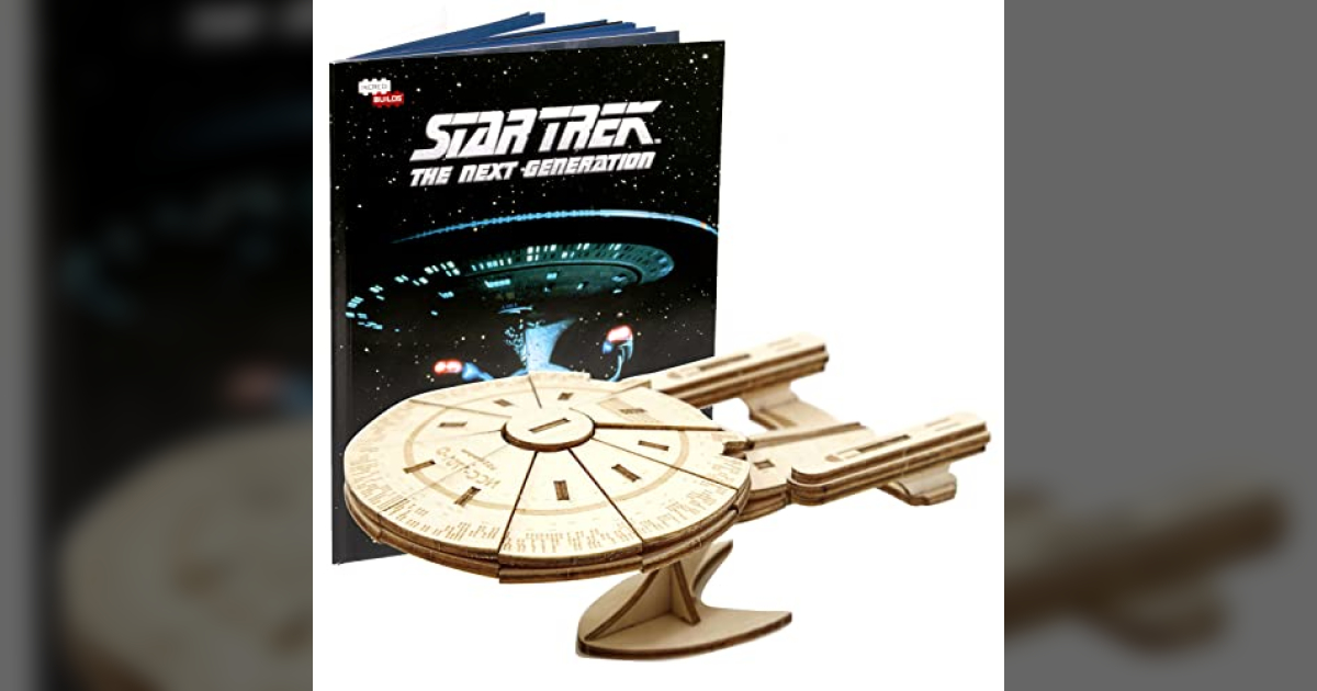 Build Your Own USS Enterprise: 3D Wood Puzzle Model Kit